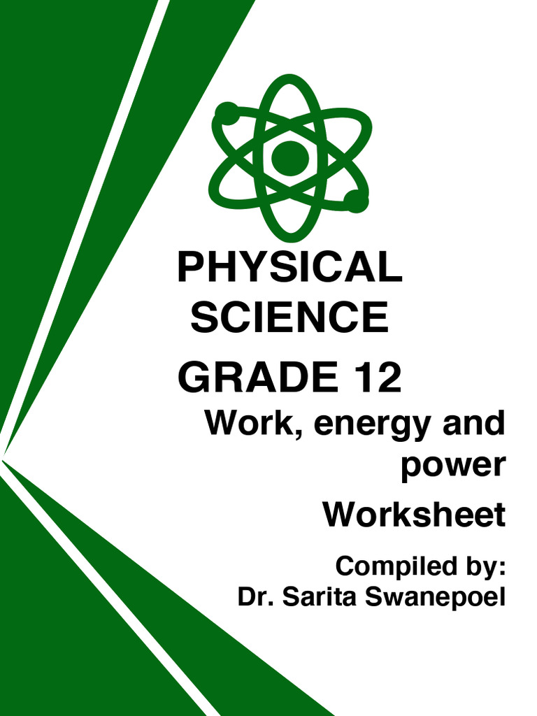 Grade 12 Work, Energy, and Power Worksheet | PDF | Force | Friction