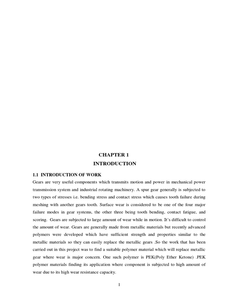 Thesis Report | PDF | Gear | Wear