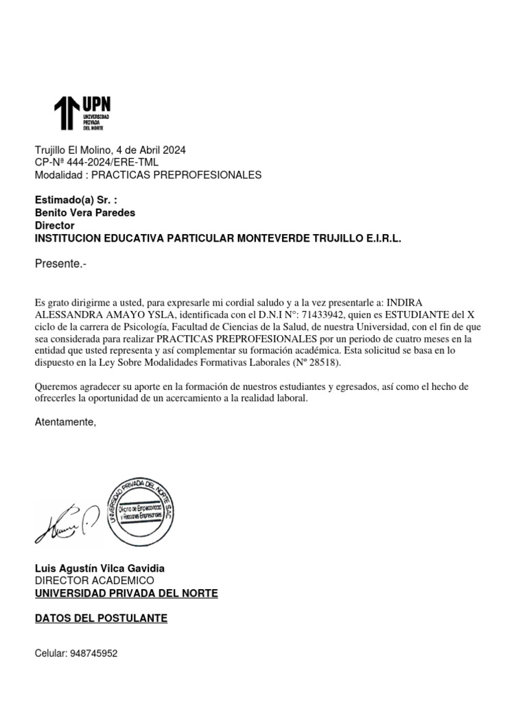 Presentation Letter | PDF