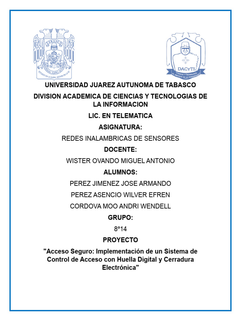 Proyecto | Descargar gratis PDF | Biometría | Arduino