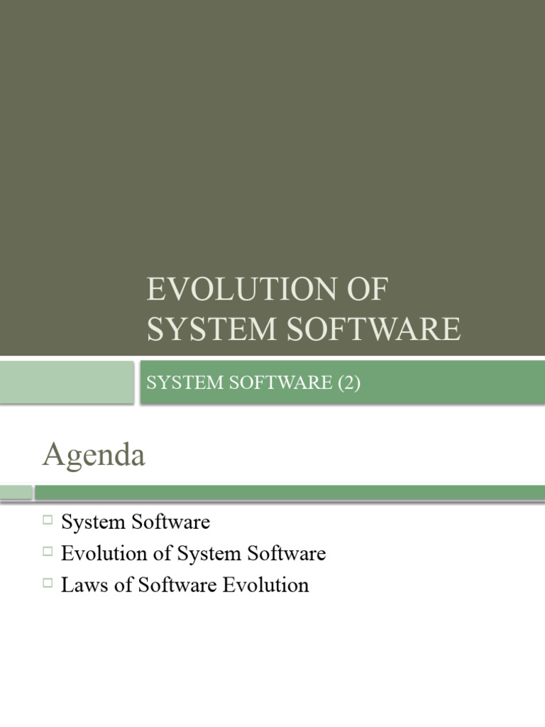 evolution | PDF | Operating System | Software