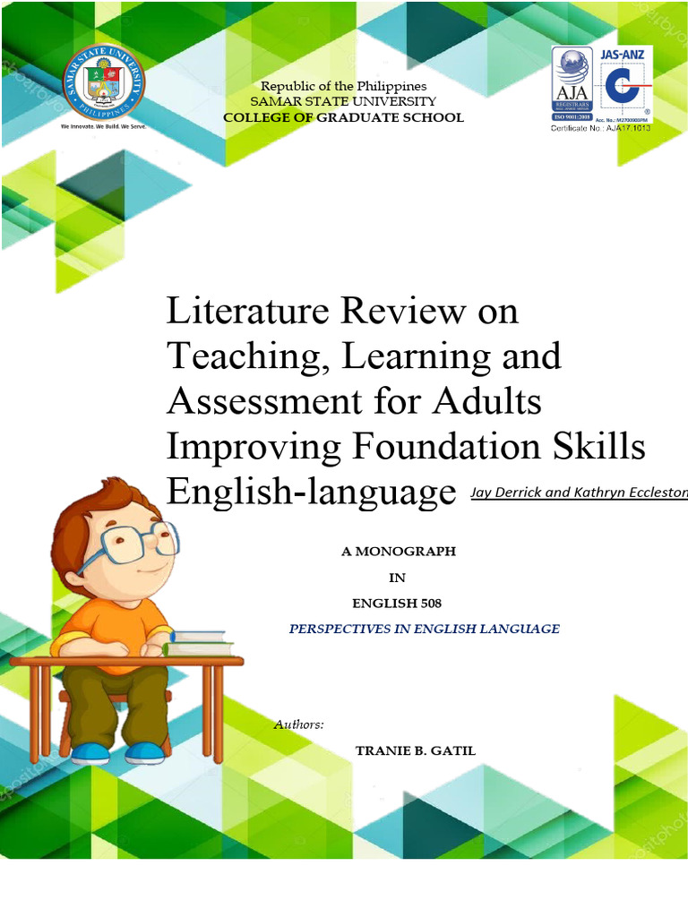 English Language Literature Review On Adult Teaching, Learning and ...