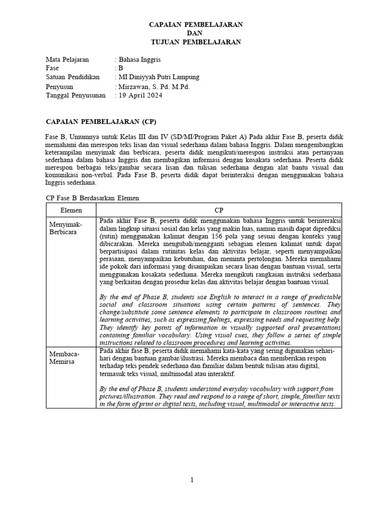 CP TP ATP B.Ing 1 (FASE B) | PDF