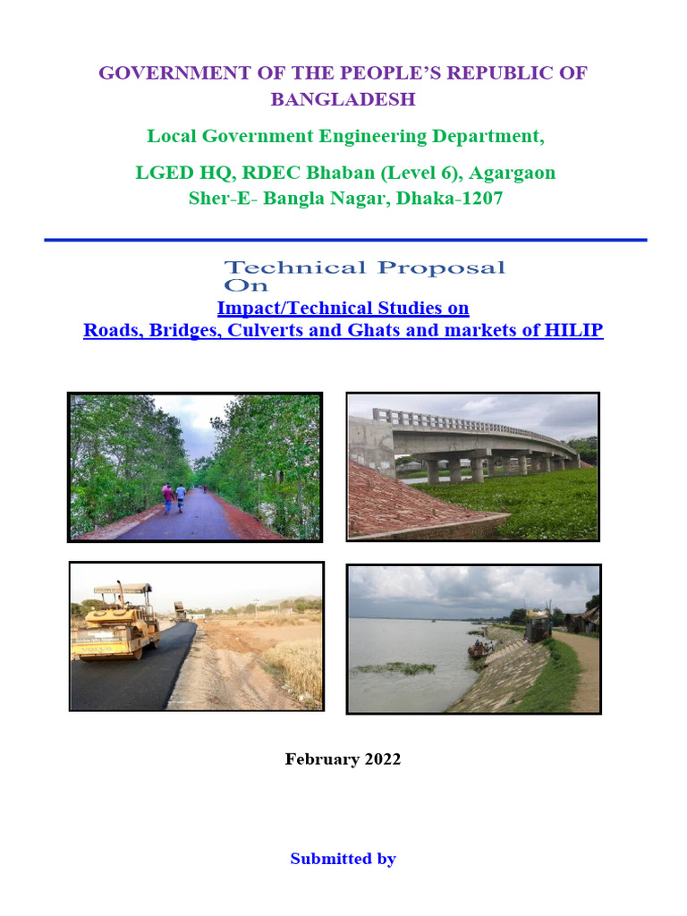 Road, Bridge - LGED | PDF | Agriculture | Consultant