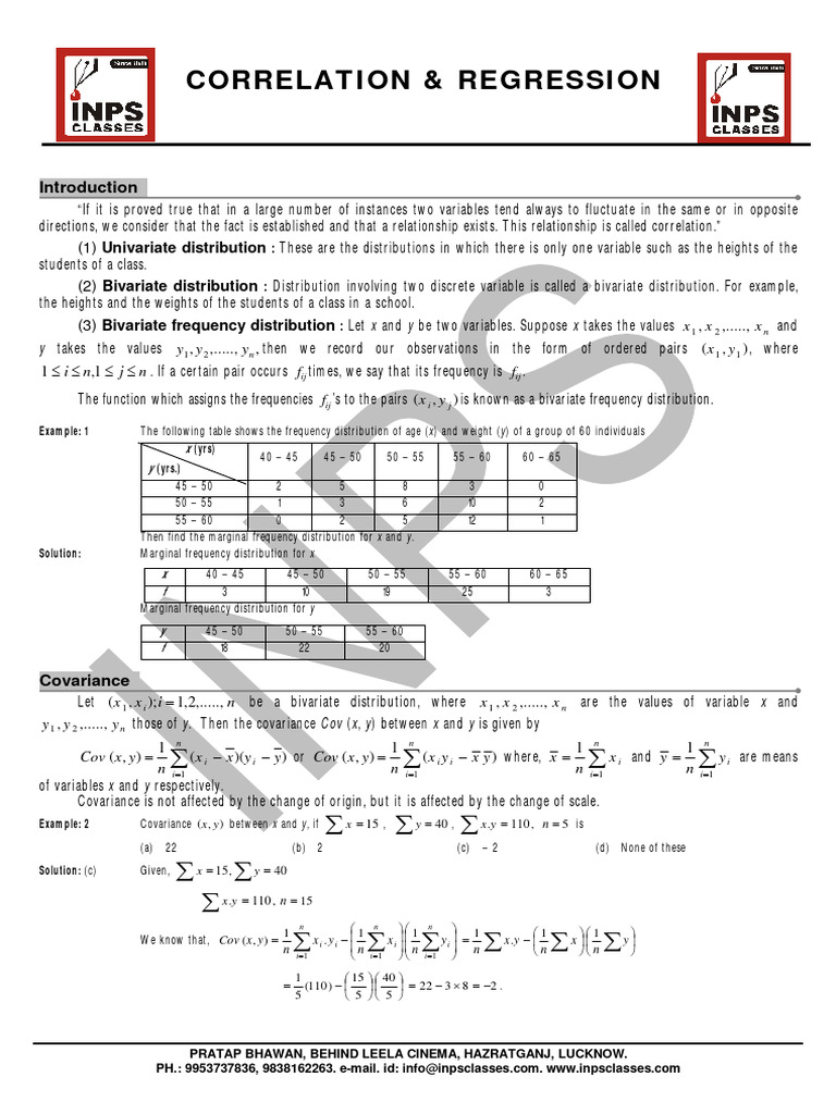 Correlation Regression Theory | PDF | Probability Distribution | Standard Error