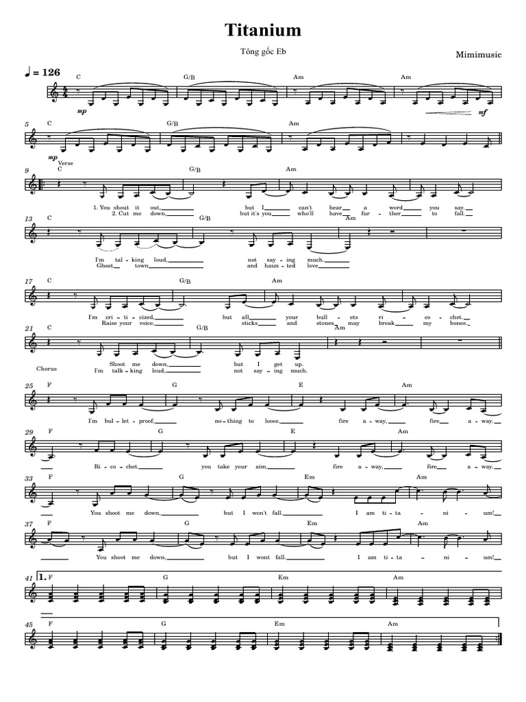 Titanium Key Am Piano | PDF