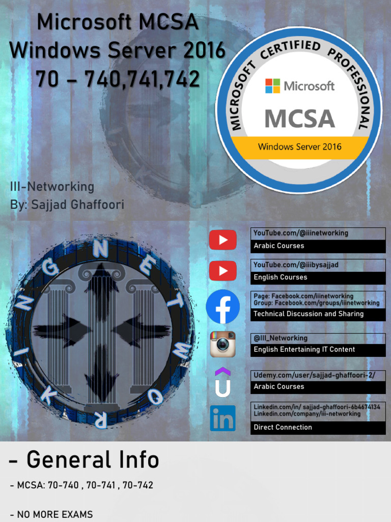 Windows Server 2016 MCSA Guide | PDF | Microsoft Windows | Hyper V