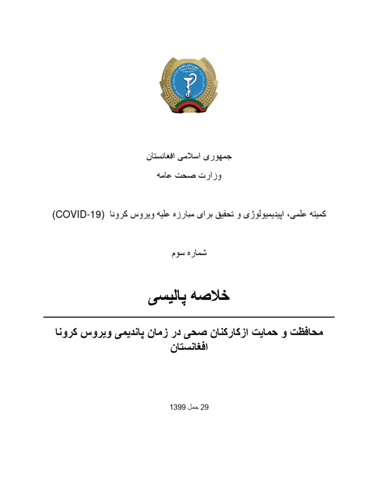 Policy Berife Health Care Providers Protection and Support Dari | PDF