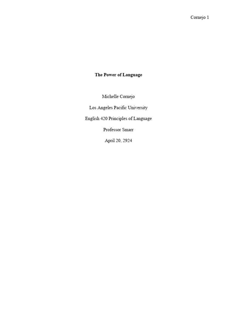 the power of language michelle cornejo | PDF | Teachers | Language ...