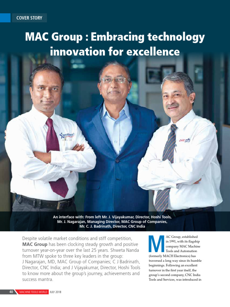 MAC GROUP - Revised - Cover Story - MTW July 2018 | PDF | Automation ...