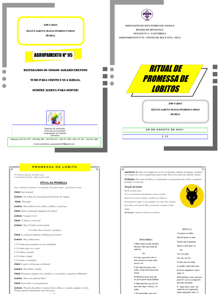 Ritual de Promessa dos Lobitos | PDF | Oração | Amor