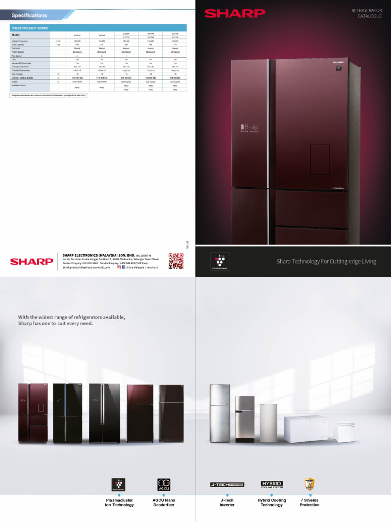 Sharp Fridge General Catalogue | PDF