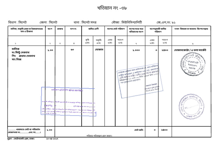 Bangla Khatian | PDF