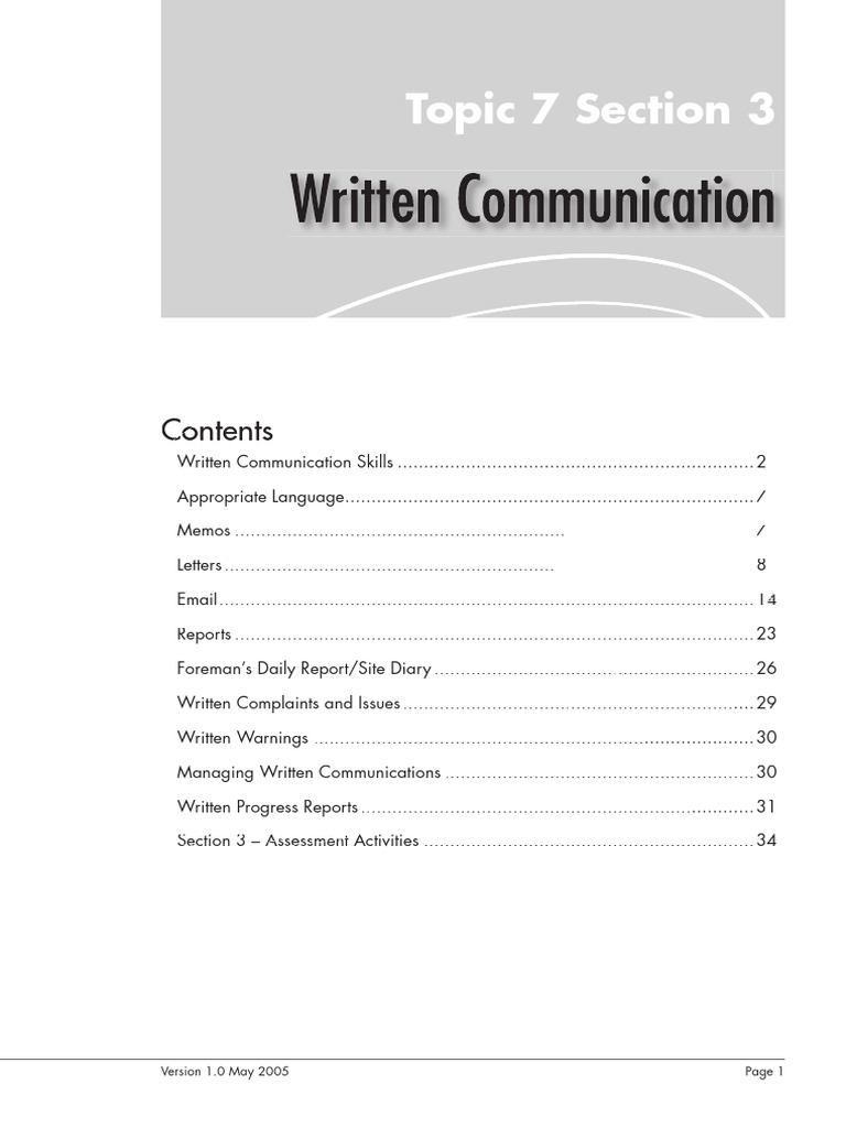 Written Communication | PDF | Memorandum | Communication