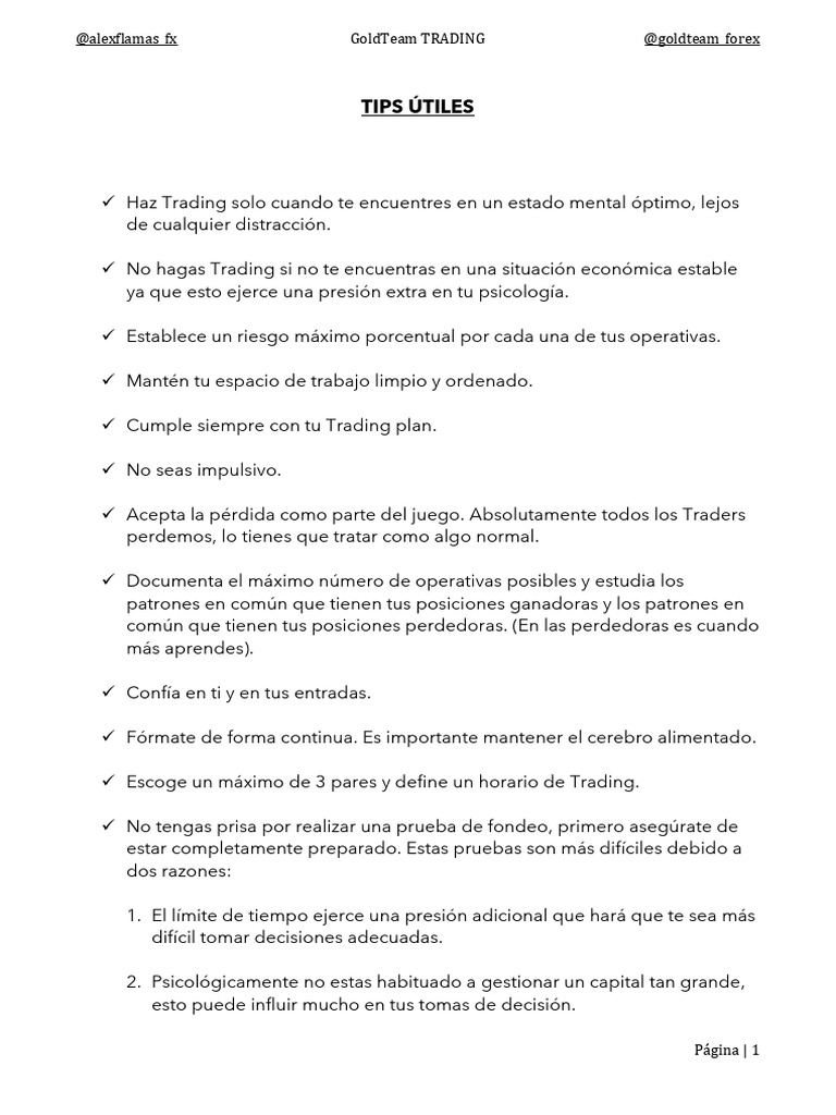 Consejos Clave para Traders Novatos | PDF