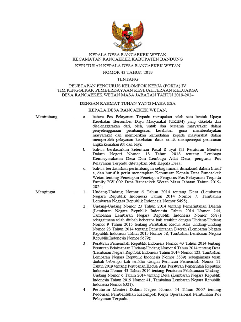 SK PKK Pokja 2 UP2K | PDF