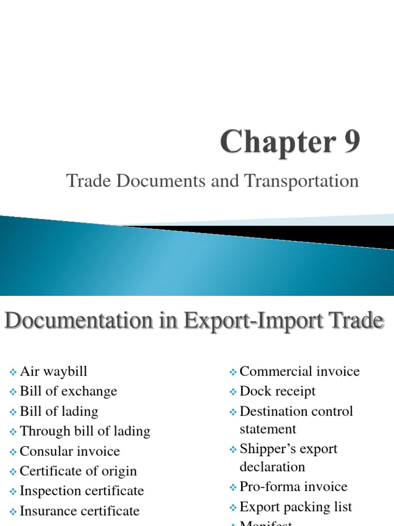 Chapter 9 | PDF | Cargo | Bill Of Lading