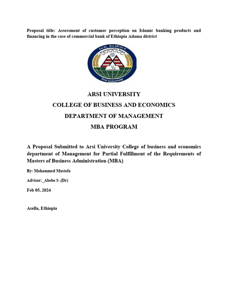 Final Thesis Proposal | PDF | Islamic Banking And Finance | Banks