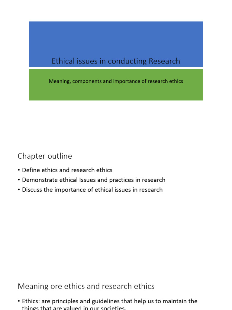 Chap 2. Ethical Issues in Conducting Research | PDF | Plagiarism