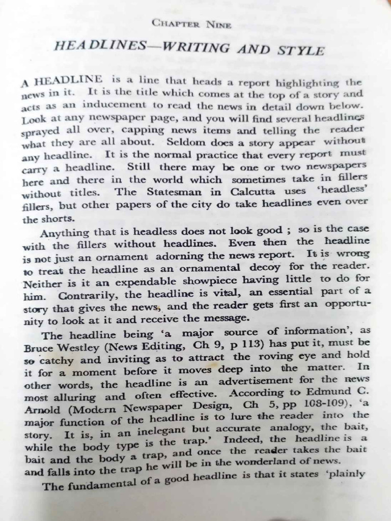 Headlines - Writing & Style | PDF