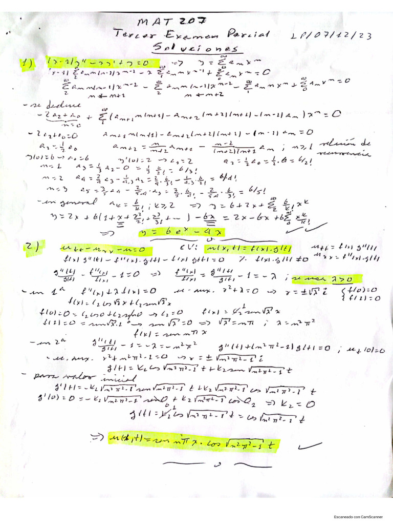 Solucionario 3er Parcial Mat-207 | PDF