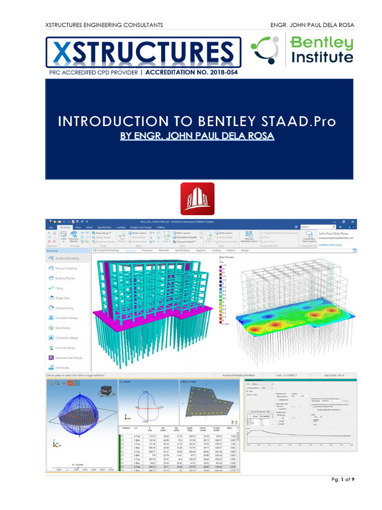 Bentley STAAD - Pro Introduction | PDF | Computing | Software
