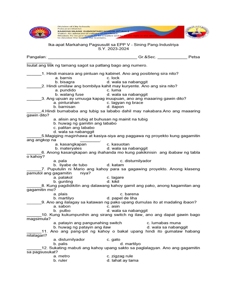 PT Epp-5 Q4-Updated | PDF