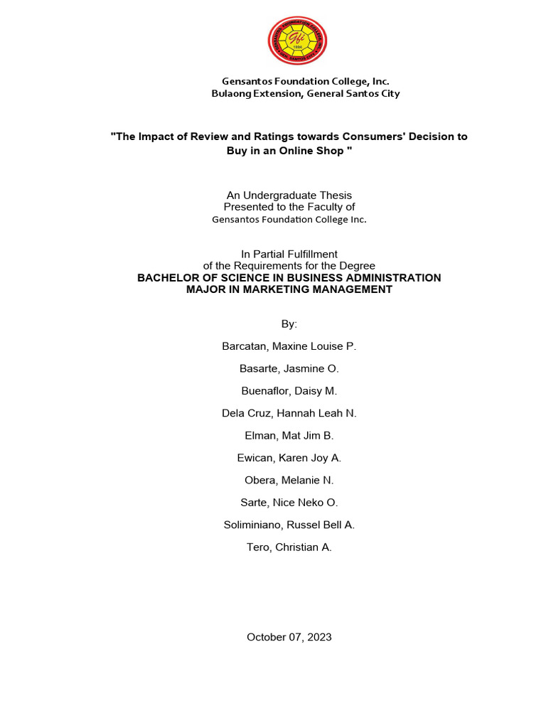 Final Research | PDF | Online Shopping | Survey Methodology