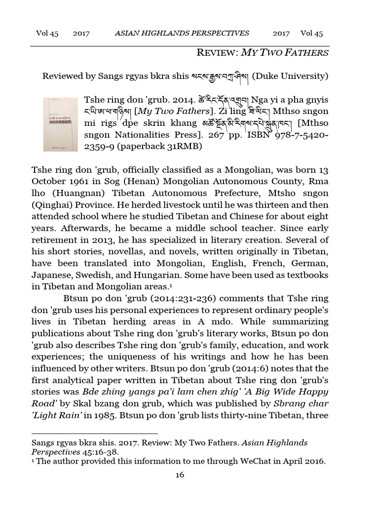 Tibetan Literature Review | PDF | Nocturnal Enuresis