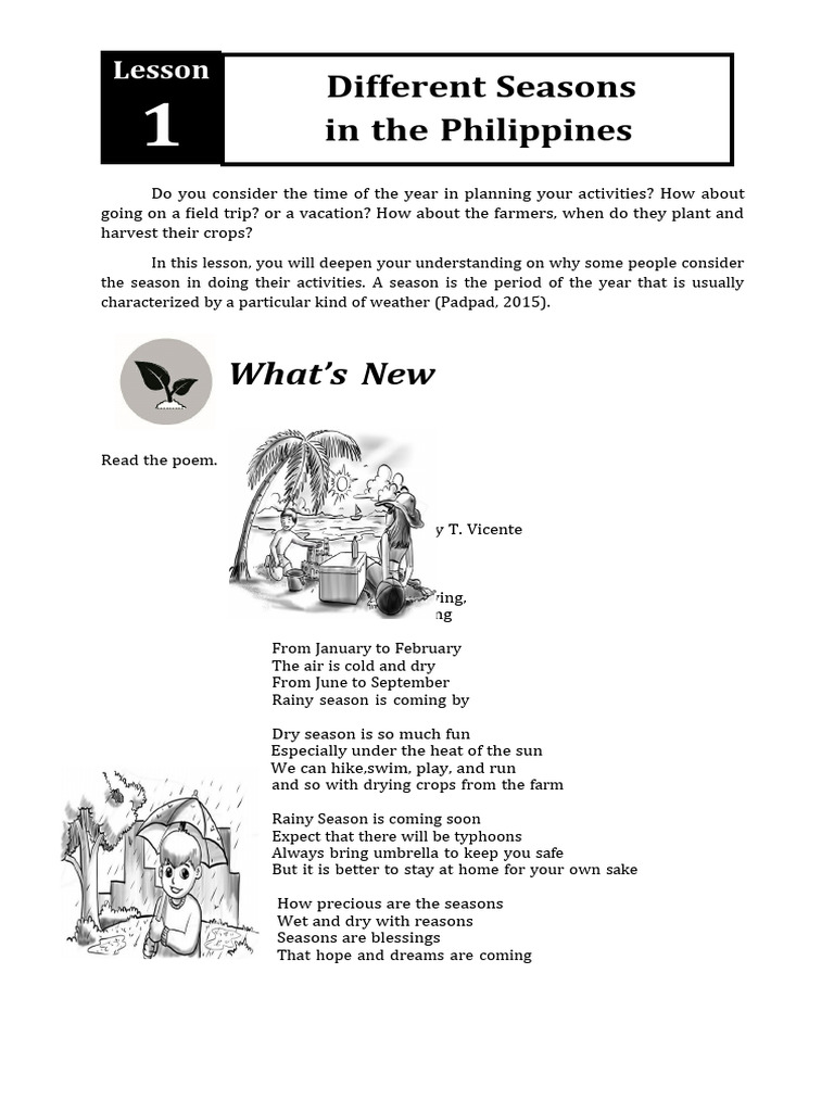Seasons and Activities in the Philippines | PDF | Wet Season | Monsoon
