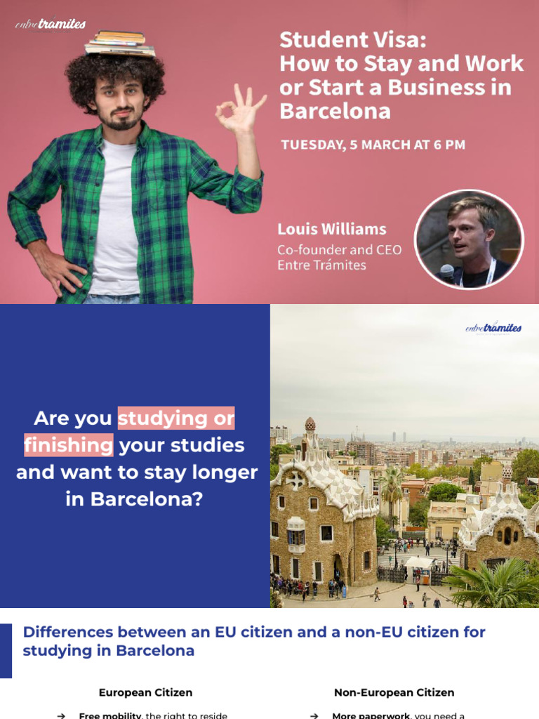 EU vs Non-EU Student Visa in Barcelona | PDF | Taxes | Travel Visa