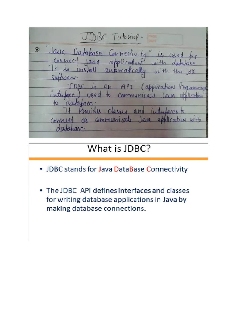 JDBC Notes | PDF