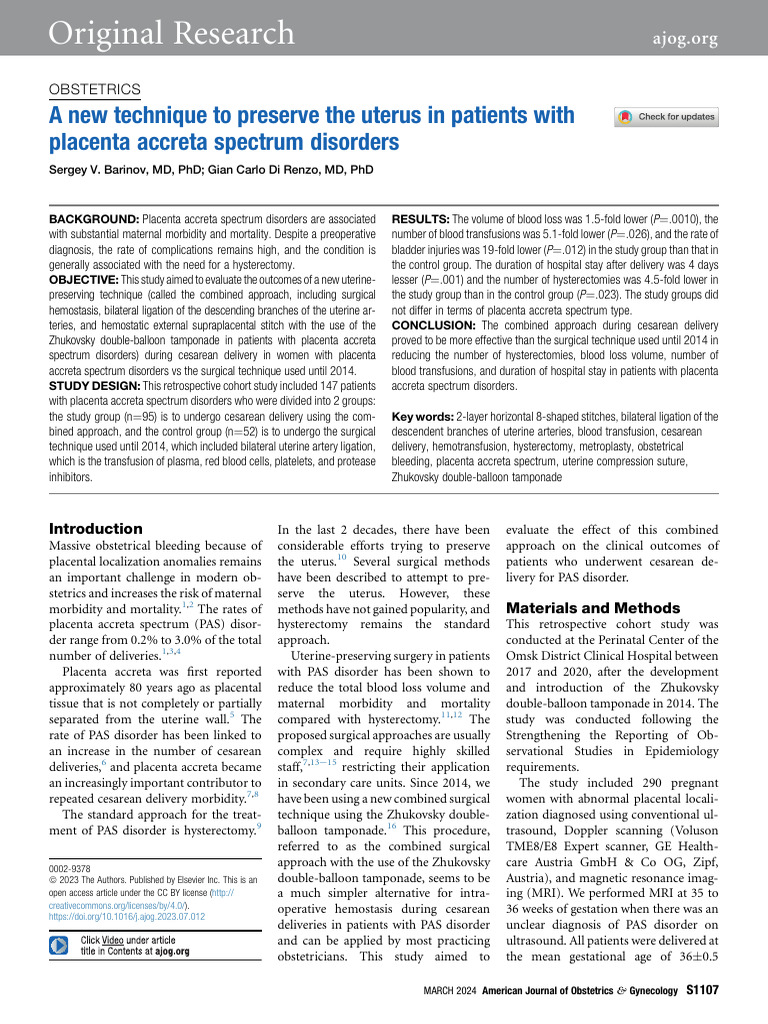 A-new-technique-to-preserve-the-uterus-in-patients | PDF | Uterus ...