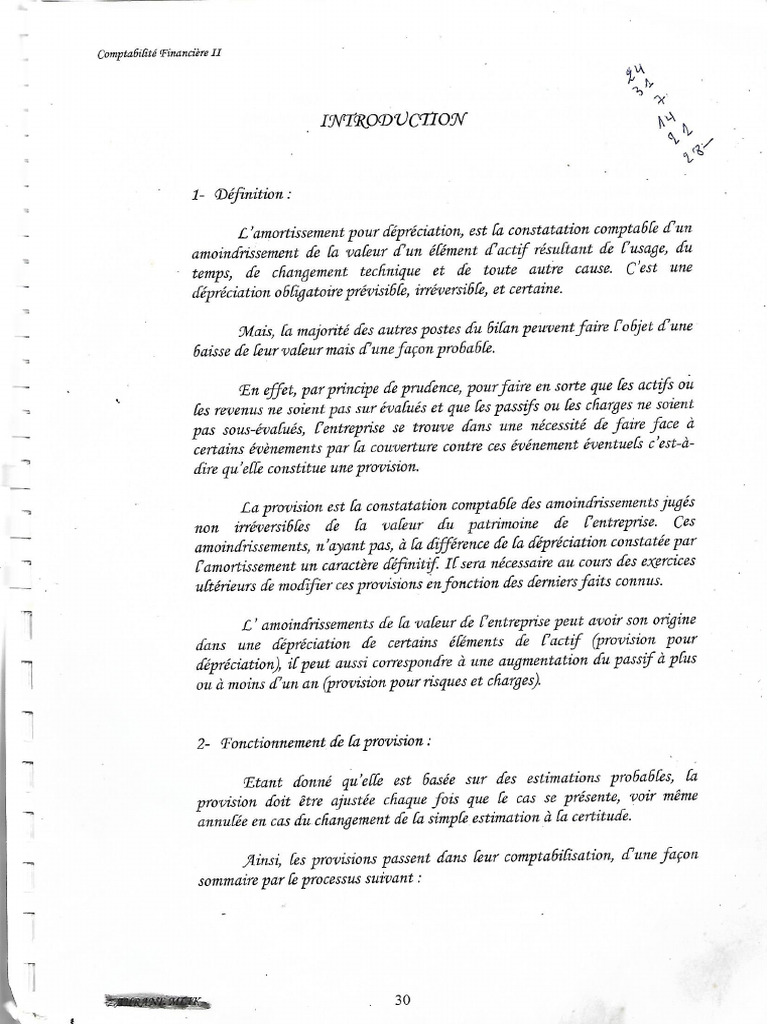Chapitre Provision | PDF