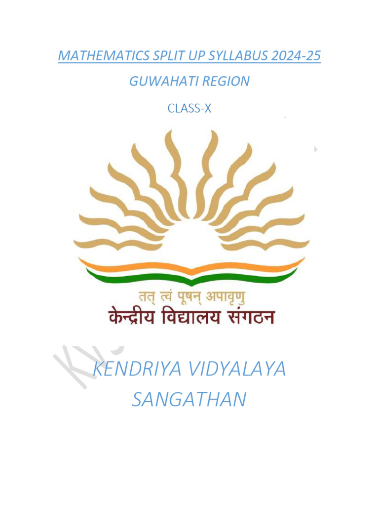 Class 10 Maths Split Up Syllabus 2024-25 | PDF | Equations | Mathematics