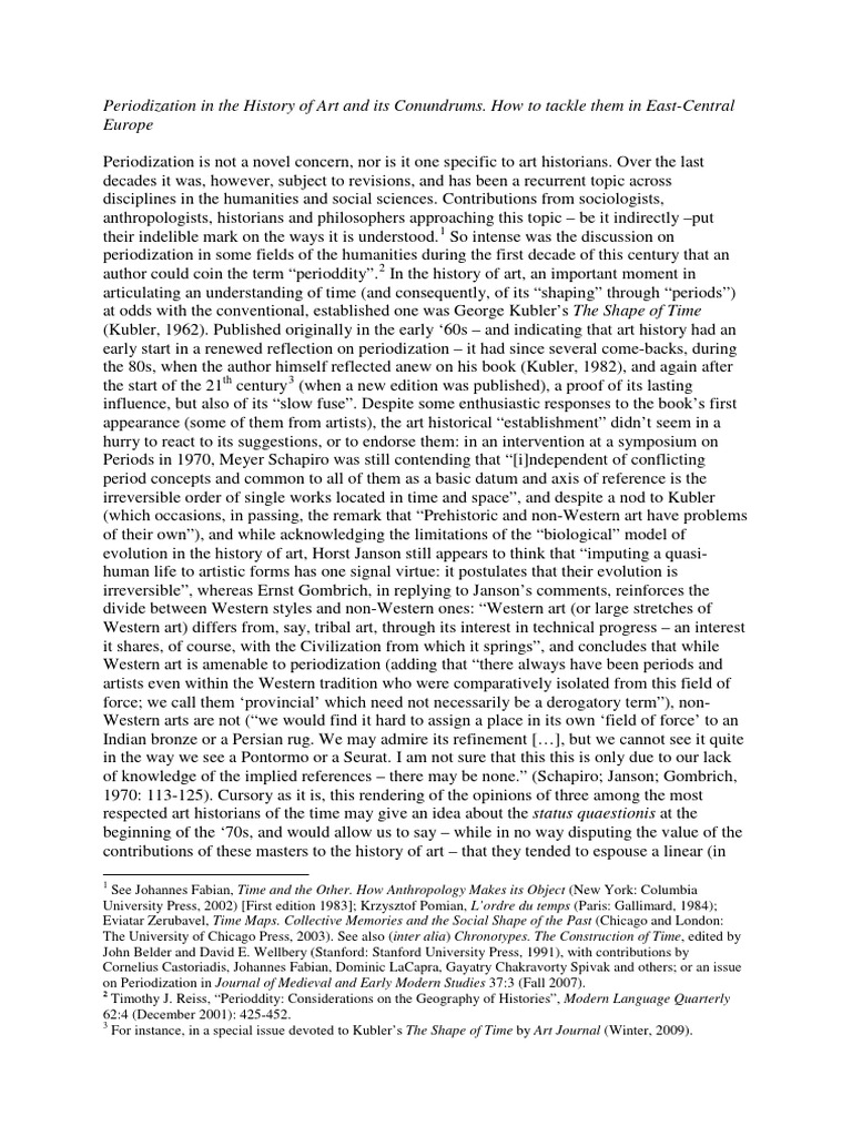 1.Periodization-in-the-History-of-Art | PDF | Art History | Postcolonialism