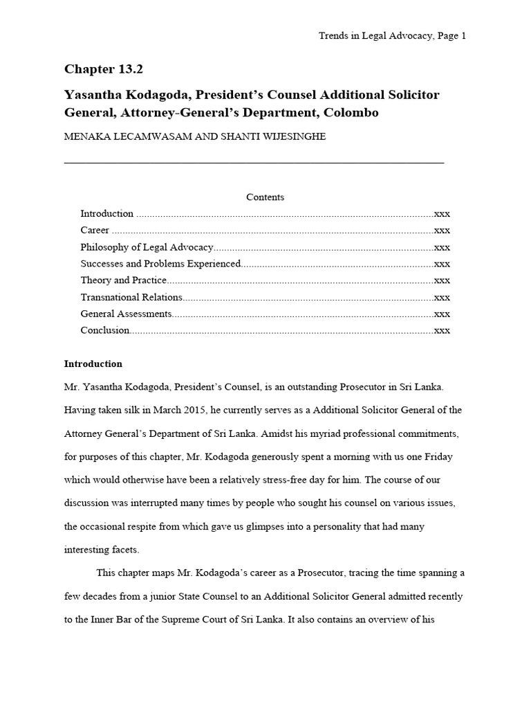 Chapter13 2SriLanka | PDF | Prosecutor | Sentence (Law)