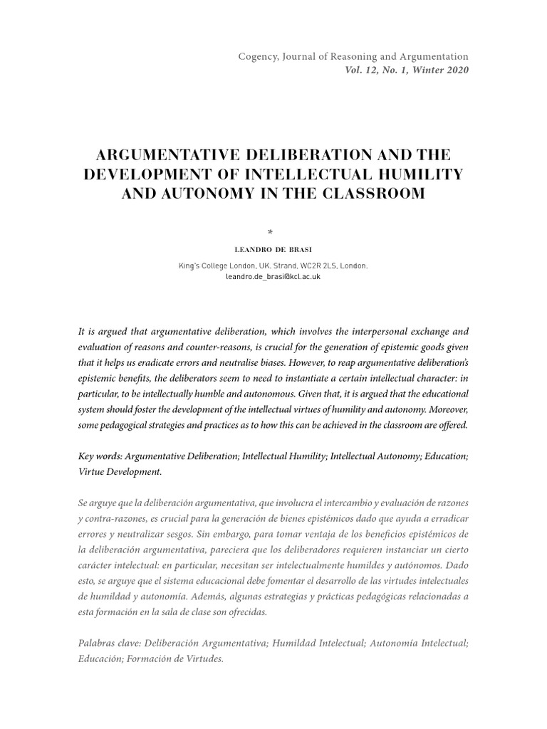 Argumentative Deliberation... | PDF | Epistemology | Knowledge