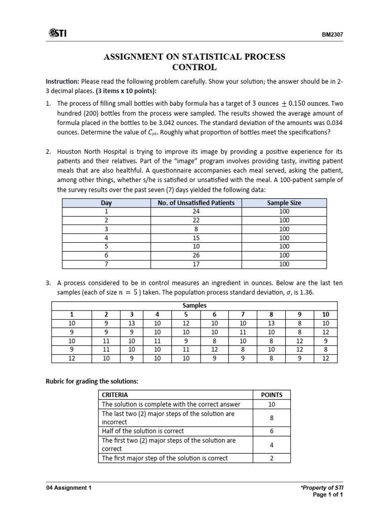 04 Assignment 1 | PDF | Sampling (Statistics) | Standard Deviation