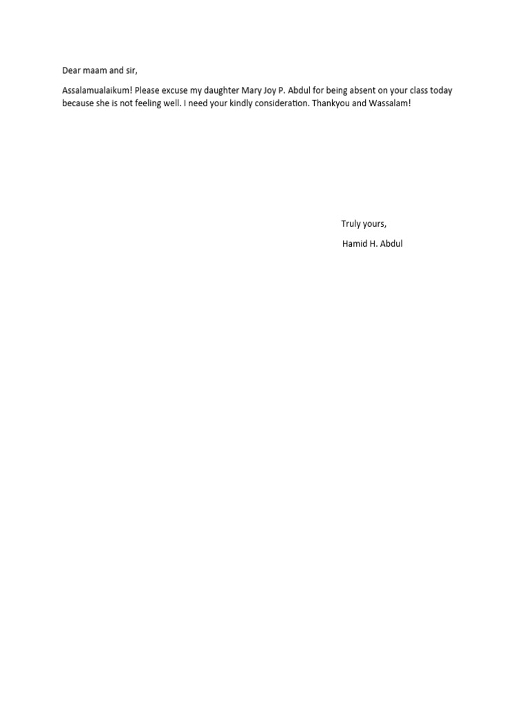 Dear Maam and Sir | PDF