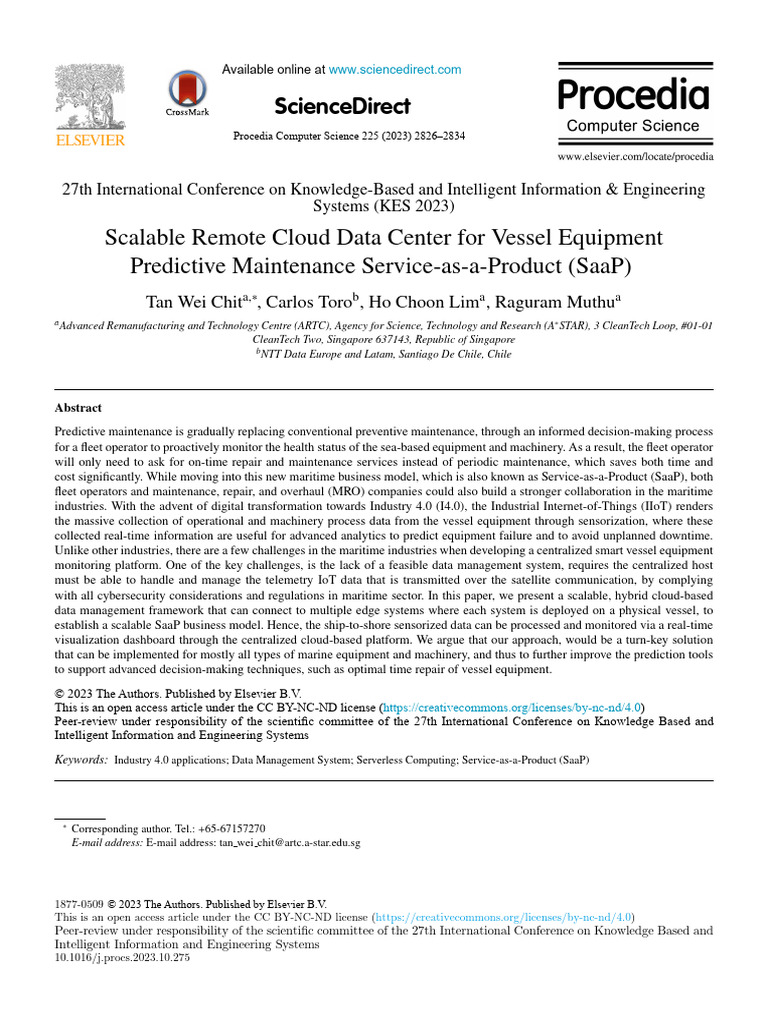 1 s2.0 S1877050923014333 Main | PDF | Cloud Computing | Machine Learning