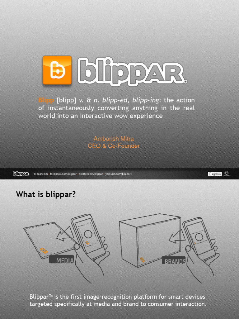 Mobile Innovation - Ambarish Mitra - Blippar | PDF