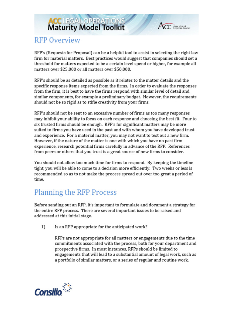 ACC Legal Operations Maturity Model External Resources Management ...