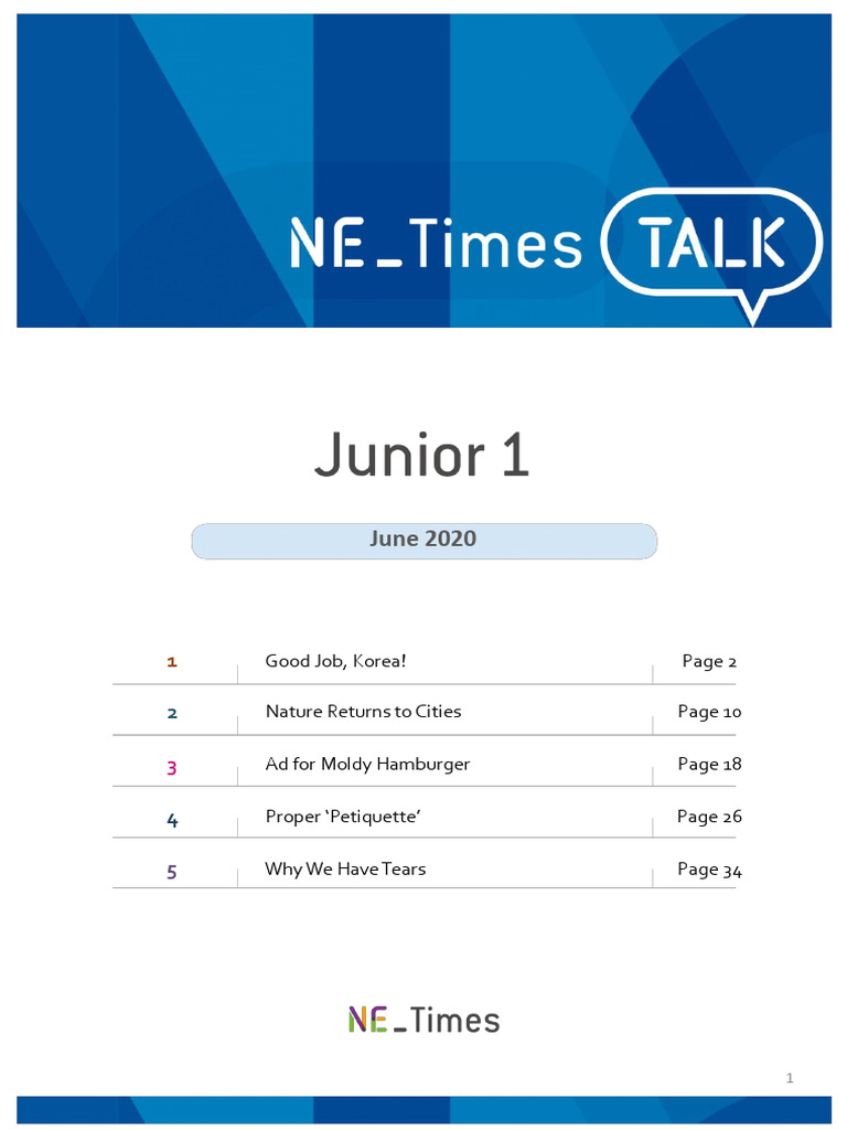 Junior - Level - JUNIOR 6월호 - 01 | PDF