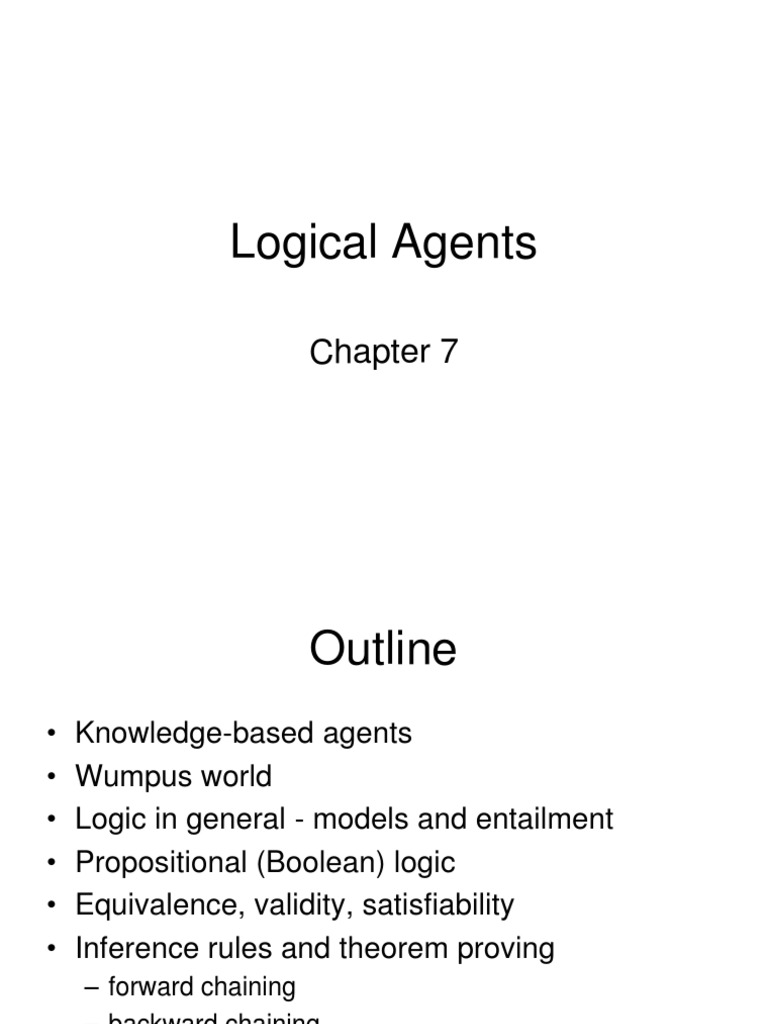 M7-Logic AGENT WUMPUS PEAS | PDF | Logical Consequence | Logic