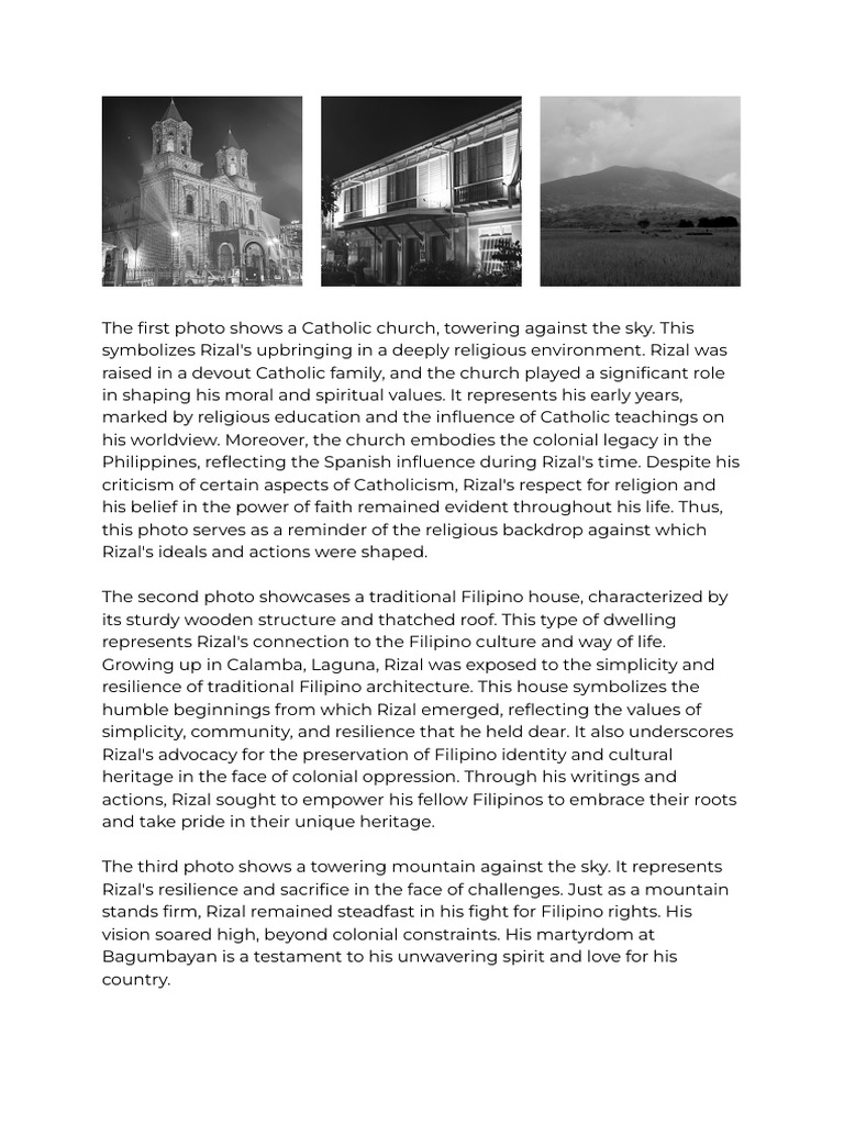 Dr. Jose Rizal Photo Walk | PDF