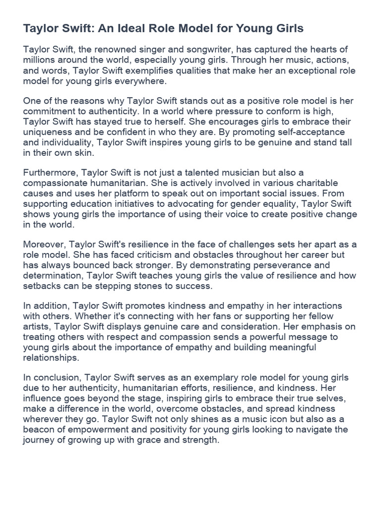 Taylor Swift Reading | PDF | Taylor Swift | Psychological Resilience