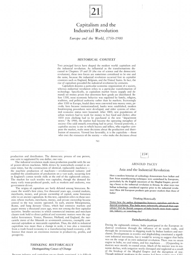 Capitalism and the Industrial Revolution Pacey | PDF | Capitalism | The ...
