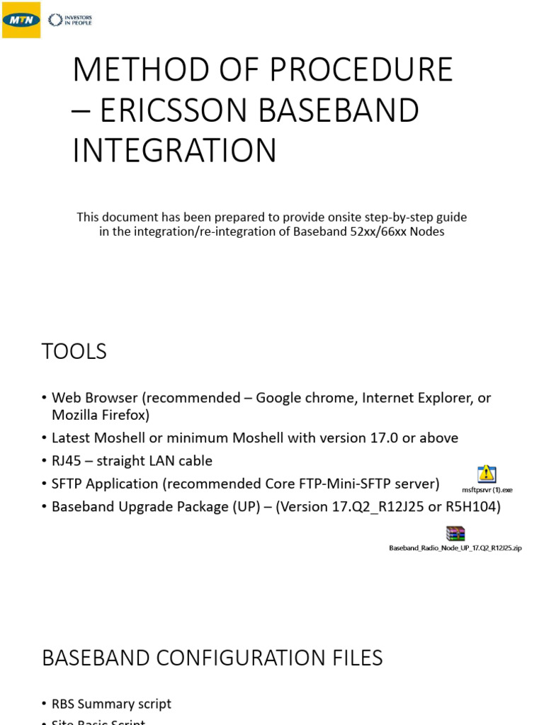 Method of Procedure - Ericsson BB - Int | PDF | World Wide Web ...