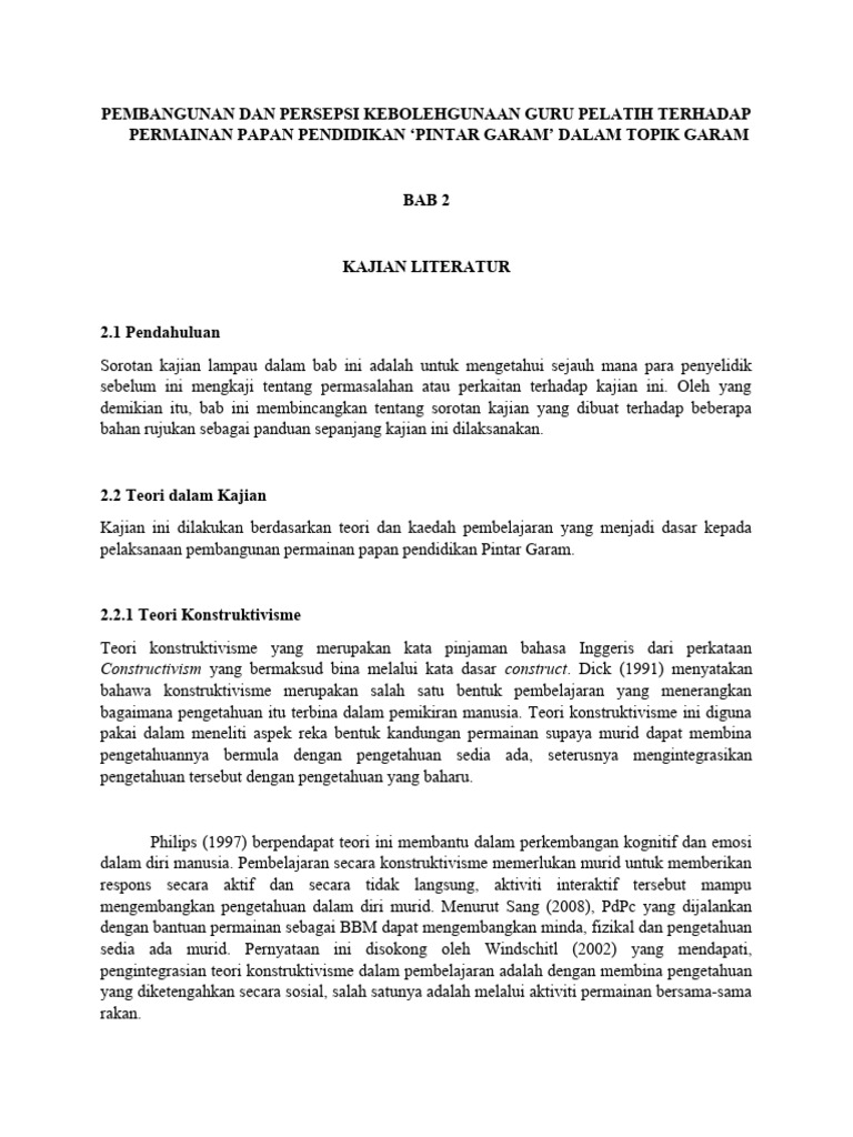 Bab 2 Kajian Literatur | PDF